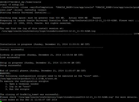 My Oracle Cloning An Existing Oraclehome On Unix