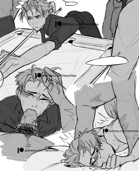 Rule 34 Anal Anal Sex Bent Over Billiard Table Billiards Blowjob Blush Fellatio Gay Greyscale