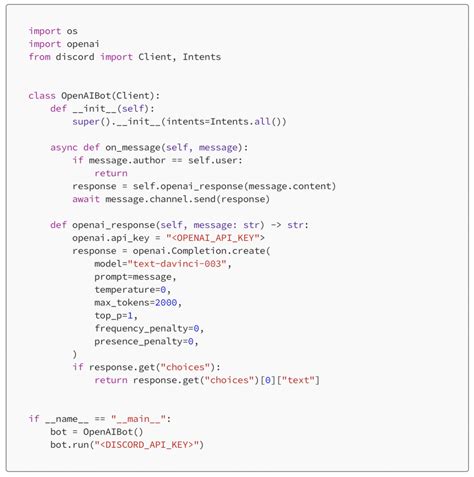Create A Discord Bot That Uses Openai To Generate Responses To Messages