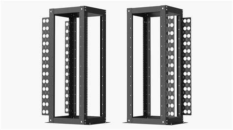 Open Frame Server Rack 36u Empty 3d Model 24 3ds Blend C4d Fbx