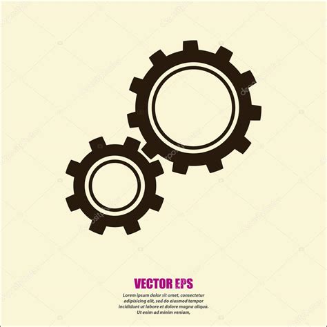 Gears Icon Flat Design Style Stock Vector By ©best3d 93070428