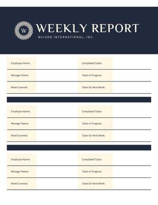 Free Printable Customizable Weekly Report Templates Canva