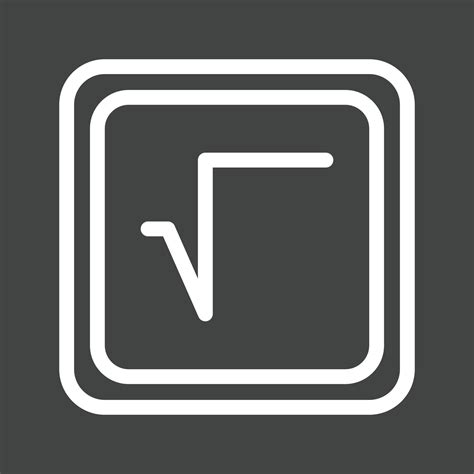 Square Root Symbol Line Inverted Icon 11902782 Vector Art At Vecteezy