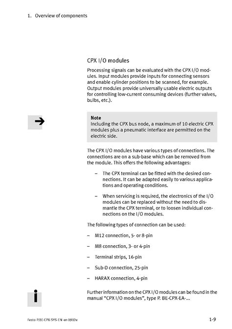 FESTO CPX Terminal System Manual Installing Comissioning CPX Terminals Support Team