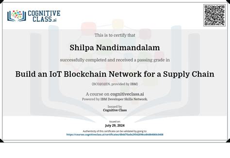 Shilpa N On Linkedin Ibm Bc0202en Certificate Cognitive Class