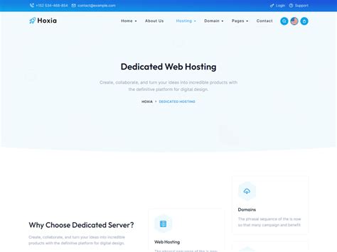 Hoxia Next Js Web Hosting Web Domain Template
