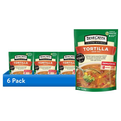 6 Pack Bear Creek Country Kitchens Tortilla Soup Mix 8 Servings