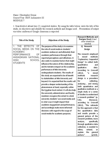 Module 7 Activity And Assessment Pdf Data Analysis Statistics