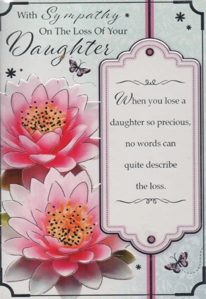 Sympathy Cards With Sympathy On Your Loss Of Your Daughter