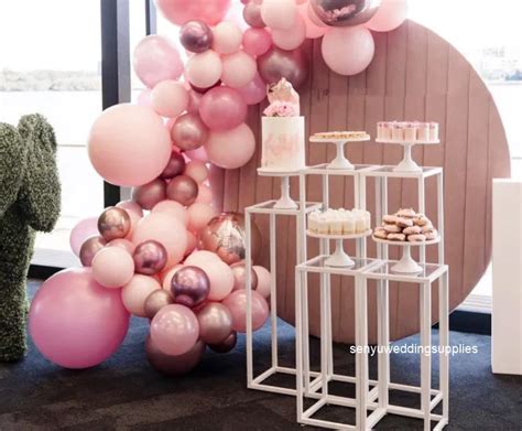 5 개대 다른 크기 도매 흰색 플라스틱 사각형 디스플레이 아크릴 주각 Senyu1752파티 Diy 장식품 Aliexpress