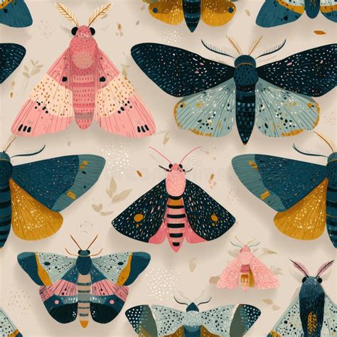 Moth Patterns Stock Illustrations 10669 Moth Patterns Stock