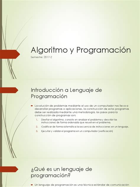 algoritmo y programación pdf lenguaje de programación