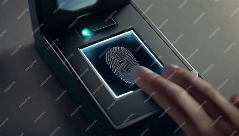 Premium Photo Generative Ai Fingerprint Scanning Biometric