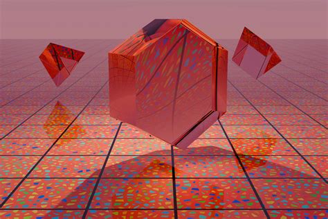 A Computer Generated Image Of A Red Object On A Tiled Floor Photo Free Art Image On Unsplash