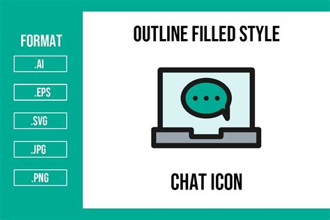 Chat Outline Filled Icon Graphic By Mhd Usman Creative Fabrica