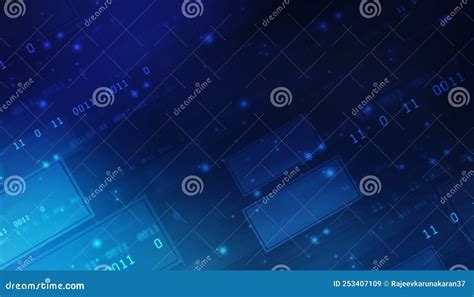 Flowing Number One And Zero Text In Binary Code Format In Technology