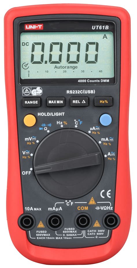 Ut 61b Uni T Digital Multimeter 4000 Counts Usb At Reichelt Elektronik