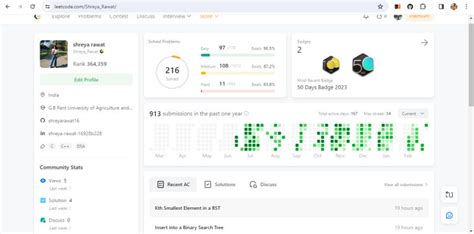 shreya rawat on linkedin 100daychallenge leetcode
