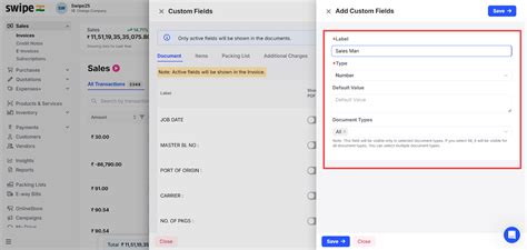 How To Add Custom Field For The Document On Web General Swipe