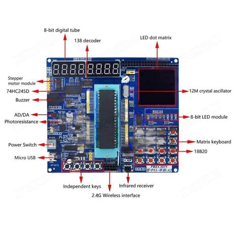 8051 Microcontroller System Stc89c52 Development Board Kit Robotics