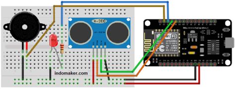 Alarm Dengan Sensor Ultrasonik Pada Nodemcu Indomaker
