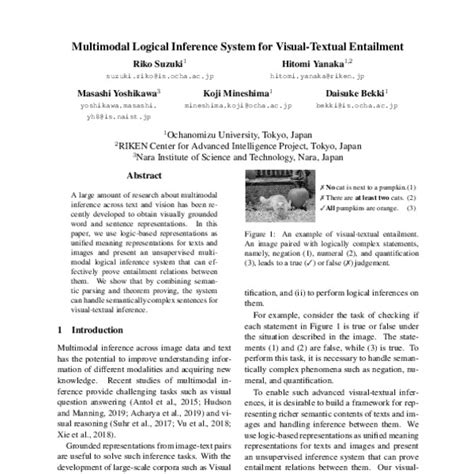 Multimodal Logical Inference System For Visual Textual Entailment Acl Anthology