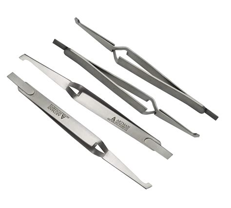 Orthodontic Bracket Placer Set Of 4 Self Holding Tweezer For Bonding Dental Artman