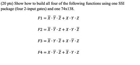 Solved Pts Show How To Build All Four Of The Following Chegg