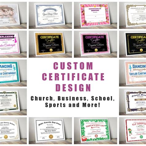 Create A Certificate Etsy
