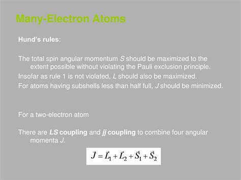 PPT Multi Electron Atoms Pauli Exclusion Atomic Structure PowerPoint Presentation ID