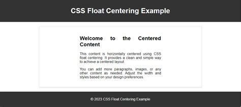 Css Float Center Tpoint Tech
