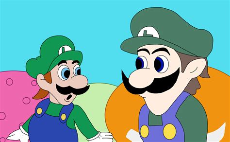 Luigi Hotel Mario Meets Weegee By Richsquid1996 On Deviantart