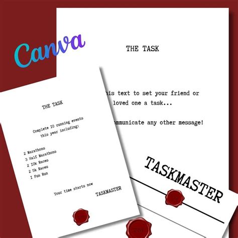 Taskmaster Template Editable Taskmaster Task T Taskmaster Canva Template Etsy Canada