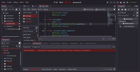 so i m following this tutorial from godot s official documentation but