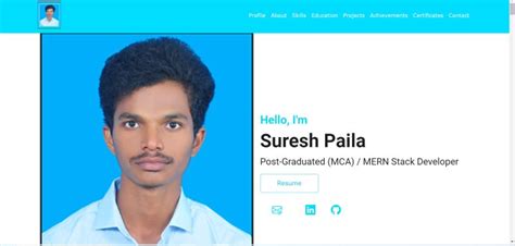 Suresh Paila On Linkedin Portfolio Responsivedesign Careerjourney