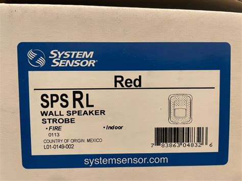 System Sensor SPSRL Indoor Fire Speaker Strobe Wall Mount NEW FREE SHIPPING Far West Product