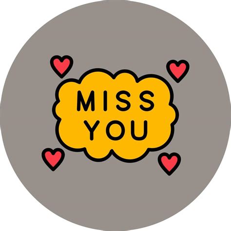Miss You Vector Icon 20324850 Vector Art At Vecteezy