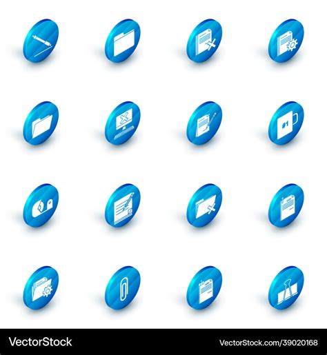 Set Document Folder Delete File Document Vector Image