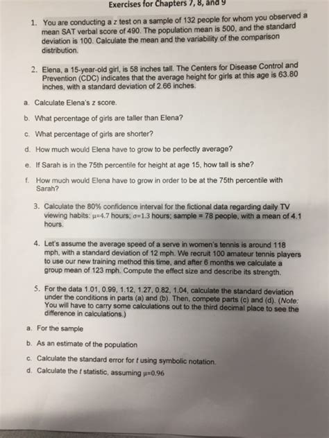 Solved Exercises For Chapters 7 8 And Y 1 You Are