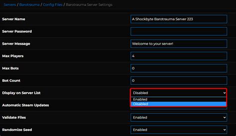 How to Set your Barotrauma Server to Private - Knowledgebase - Shockbyte