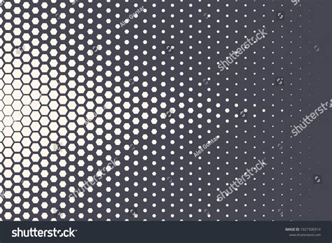 Halftone Hexagonal Pattern Vector Abstract Geometric Stock Vector