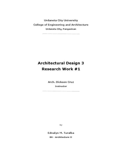 architectural design 3 research work 1 urdaneta city university