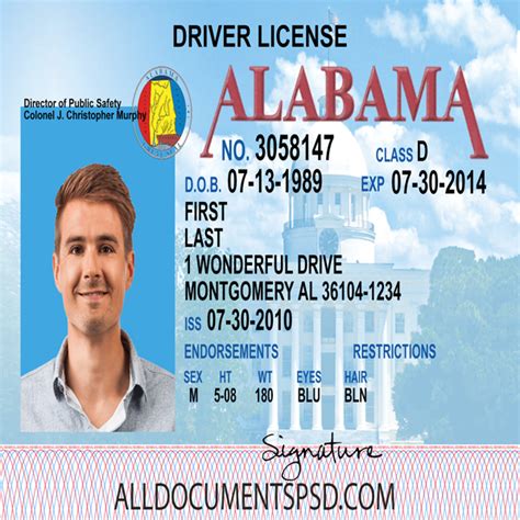 Editable Blank Drivers License Template All States