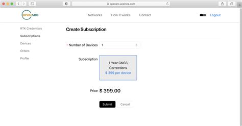 Openarc Gnss Correction Service — Aceinna Openrtk Developer Manual