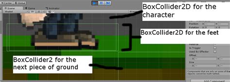 Character Stuck Walking On A Boxcollider2d Unity Engine Unity