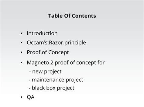 Proof Of Concept For Magento 2 Projects Occamos Razor Ppt