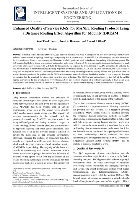 pdf enhanced quality of service qos for manet routing protocol