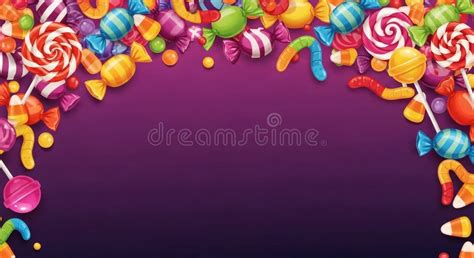 Candy Border Background Stock Illustration Illustration Of Sweets