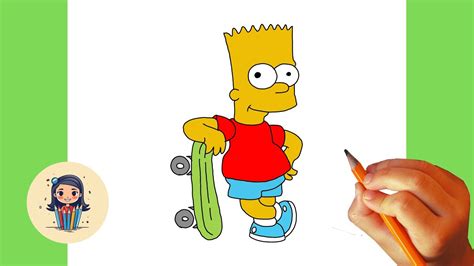 🎨 Learn How To Draw Bart Simpson With A Skateboard Step By Step
