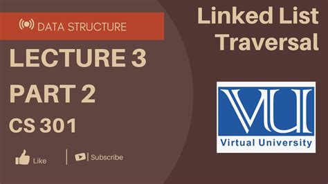 Cs 301 Data Structures Short Lecture 3 Part 2 Linked List